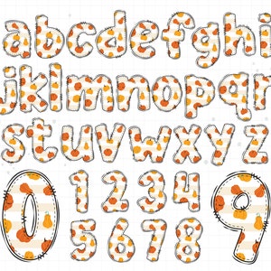 Fall Alphabet Letters Bundle PNG Files, Fall Sublimation Clipart ...