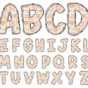 Smiley Face PNG, Groovy Smiley Alphabet, Retro Pink Smiley Face ...