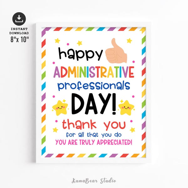 Administrative Professionals Day Poster - Etsy