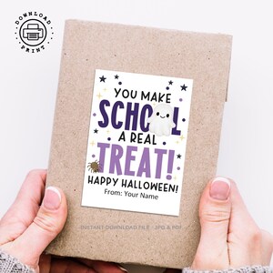 Halloween Teacher Gift Tags – School Treat Tags, Classroom Favor Tags ...