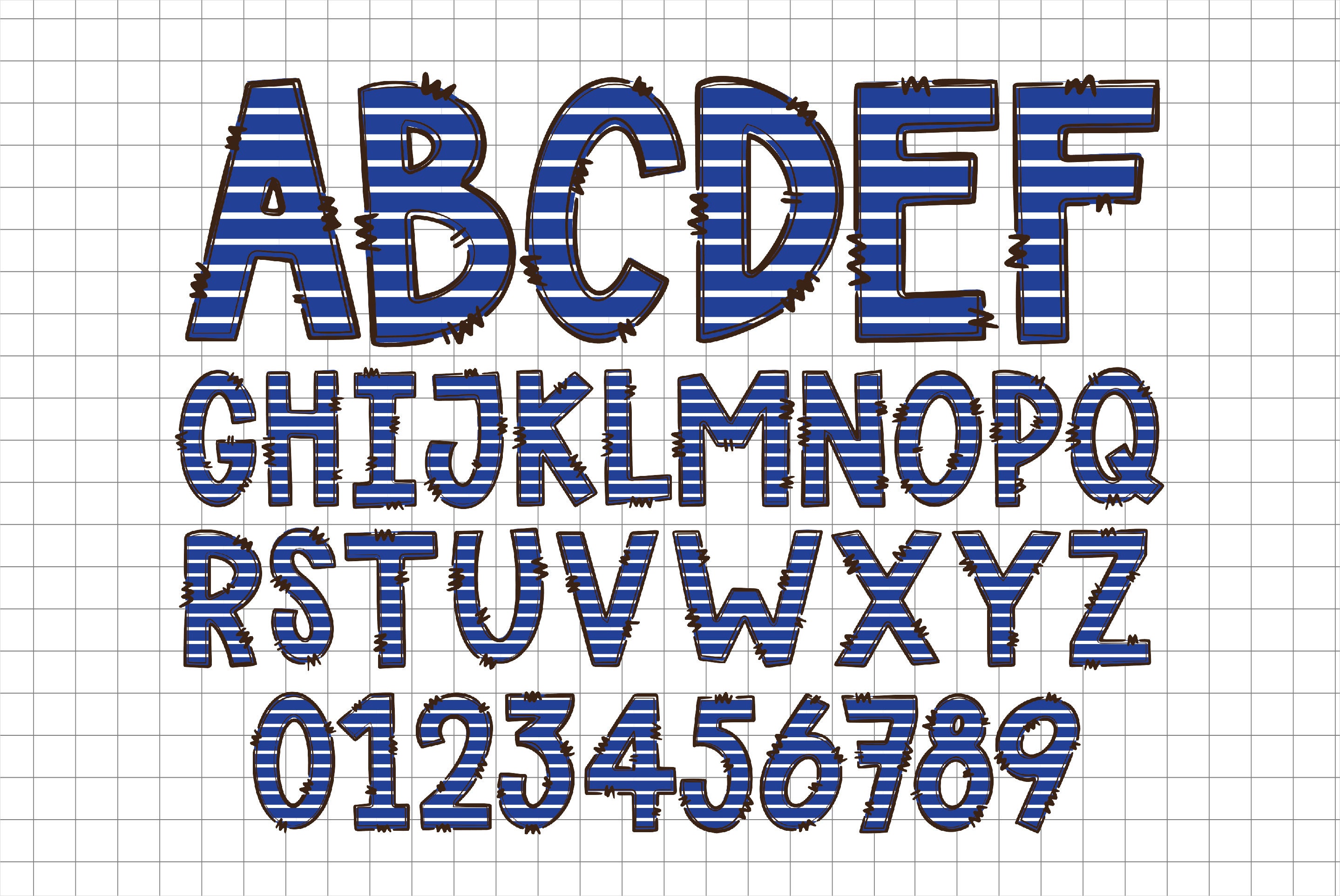 Blue and White Alphabet Letters PNG Bundle, Alphabet PNG, Alphabet ...