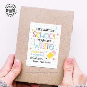 Back to School Gift Tags Printable First Day of School Tag, Kid First ...