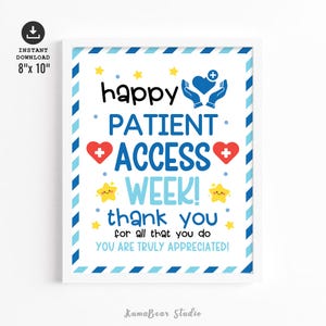 Patient Access Week Sign Printable, Patient Access Week Poster ...