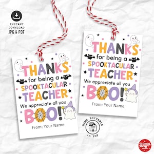Halloween Teacher Gift Tags Printable – Spooktacular Teacher ...