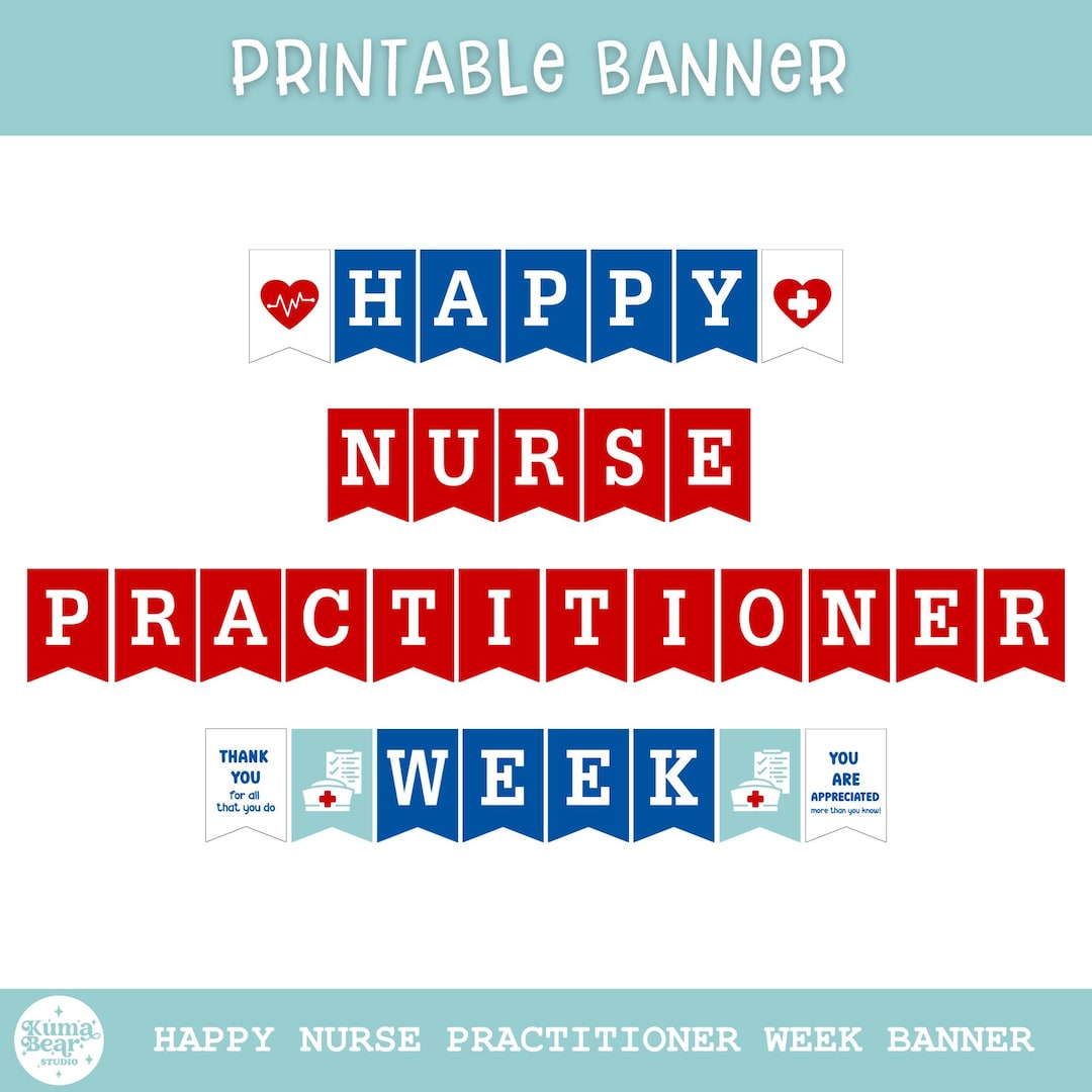 Nurse Week Banner Printable Nurse Practitioner Week Printable Banner Nurse Appreciation Week ...