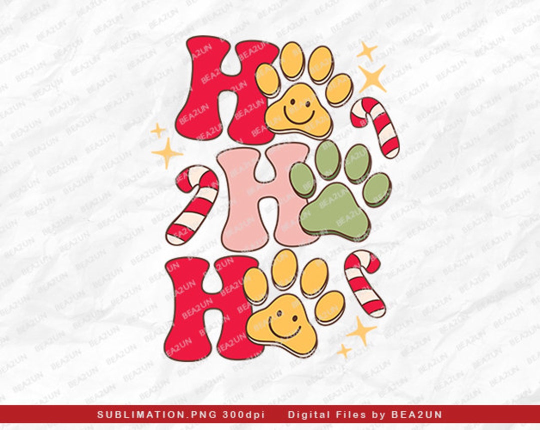 Ho Ho Ho Dog Paws Png, Christmas Dog Png, Merry Christmas Paws, Paw ...