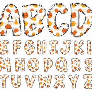 Fall Alphabet Letters Bundle PNG Files, Fall Sublimation Clipart ...