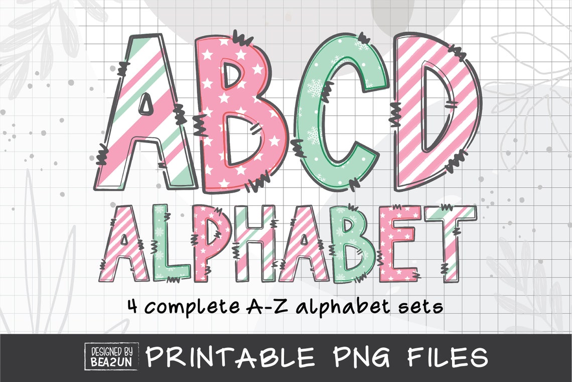 Pastel Alphabet PNG Alphabet Sublimation Alphabet Letters - Etsy