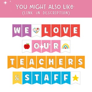 Teacher Appreciation Week Banner Printable, Teacher Week Banner, Thank ...