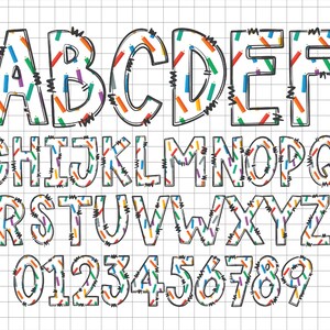 School PNG, Teacher Letters PNG, School Alphabet Sublimation, Teacher ...