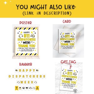 911 Dispatchers Week Sign Printable, Dispatcher Appreciation Week ...