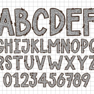 Glitter Alphabet Letters PNG Bundle, Glitter Alphabet PNG, Alphabet ...