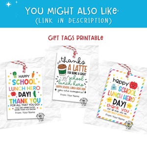 School Lunch Hero Day Banner Printable, School Lunch Hero Appreciation ...