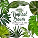 Tropical Leaf Clipart Set Bright Green Foliage Clip Art Plants - Etsy