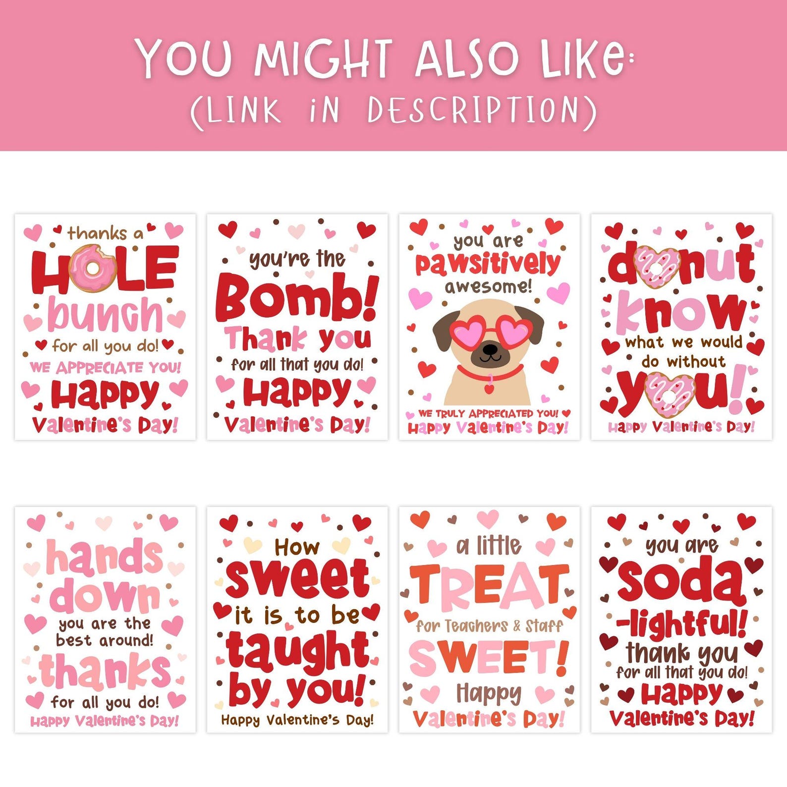 Valentine's Day Sweet Treat Table Sign, Staff Appreciation Printable ...