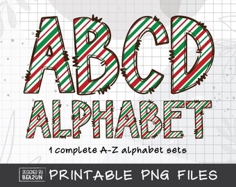 Red and Green Font | Etsy