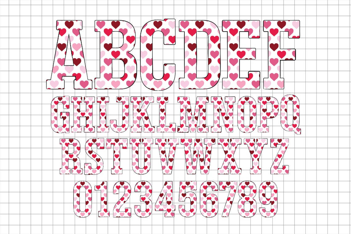 Cute Pink Alphabet PNG Alphabet Sublimation Alphabet Letters - Etsy
