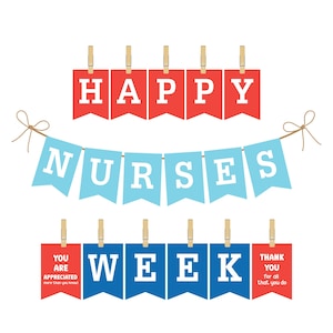 Nurse Appreciation Week Printable Banner, Nurses Week Banner Printable ...