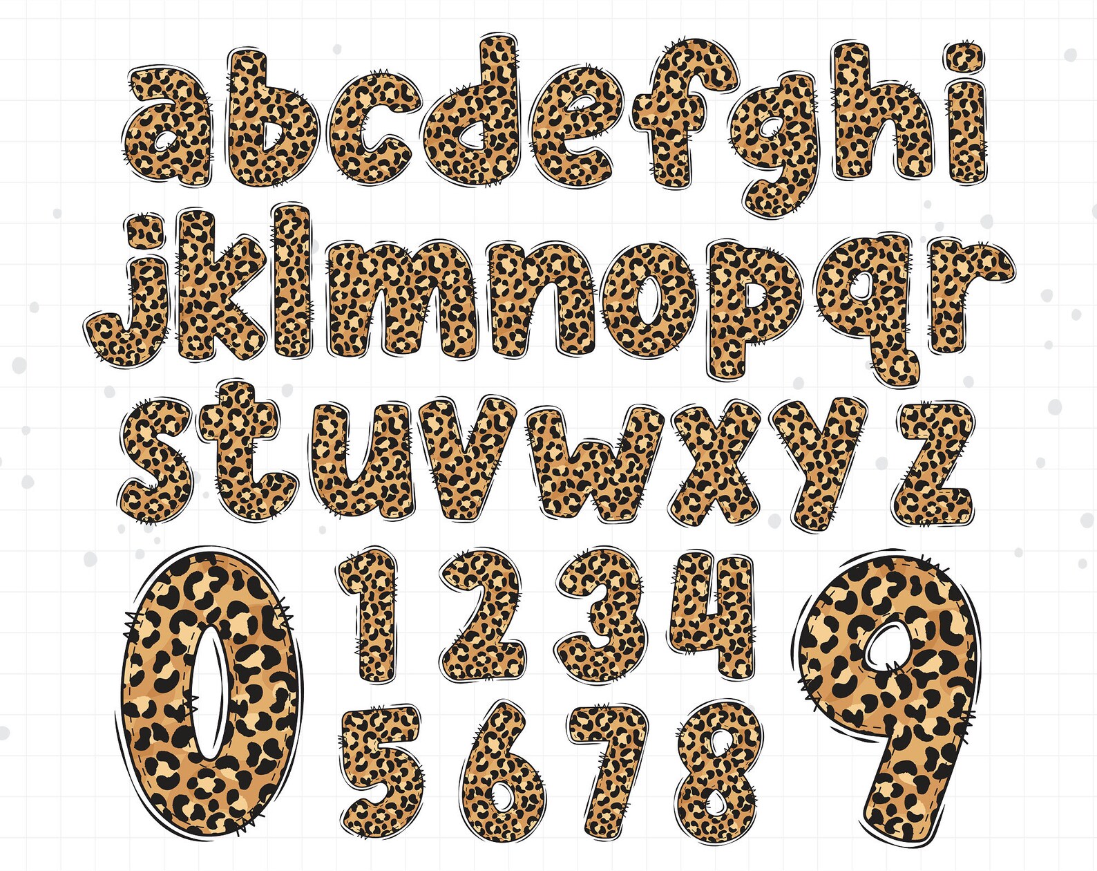 Safari Animals Skin Alphabet PNG Alphabet Sublimation - Etsy