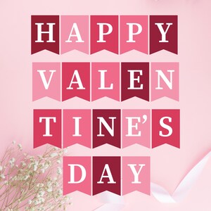 Printable Valentine's Day Decor, Valentines Day Banner Printable ...