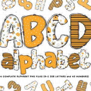 Honey Bee PNG Bumble Bee Alphabet Letters PNG Bundle Cute - Etsy