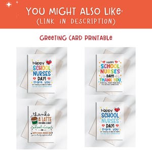 School Nurses Day Card Printable, School Nurse Appreciation Greeting ...