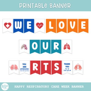 Respiratory Therapist, Respiratory Care Week Banner Printable, Thank ...