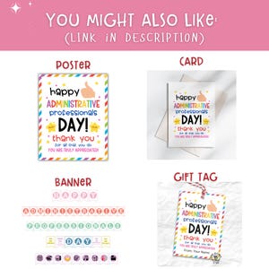 Administrative Professionals Day Printable Sign, Admin Assistants ...