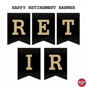 Retirement Banner Printable, Retirement Party Decor, Farewell Banner ...