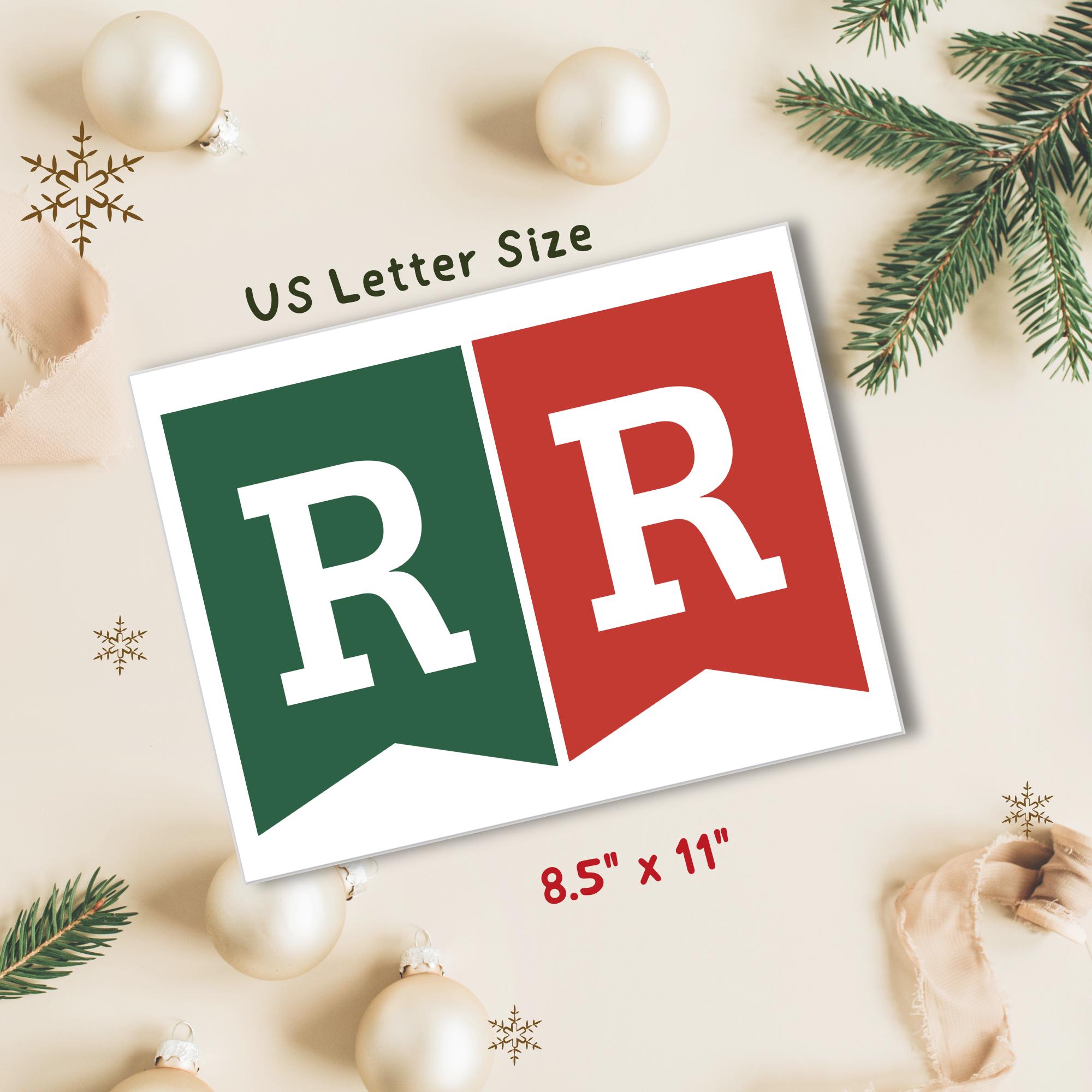 Christmas Banner Printable Bunting Flags - Etsy