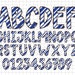 Blue and White Alphabet Letters PNG Bundle, Alphabet PNG, Alphabet ...
