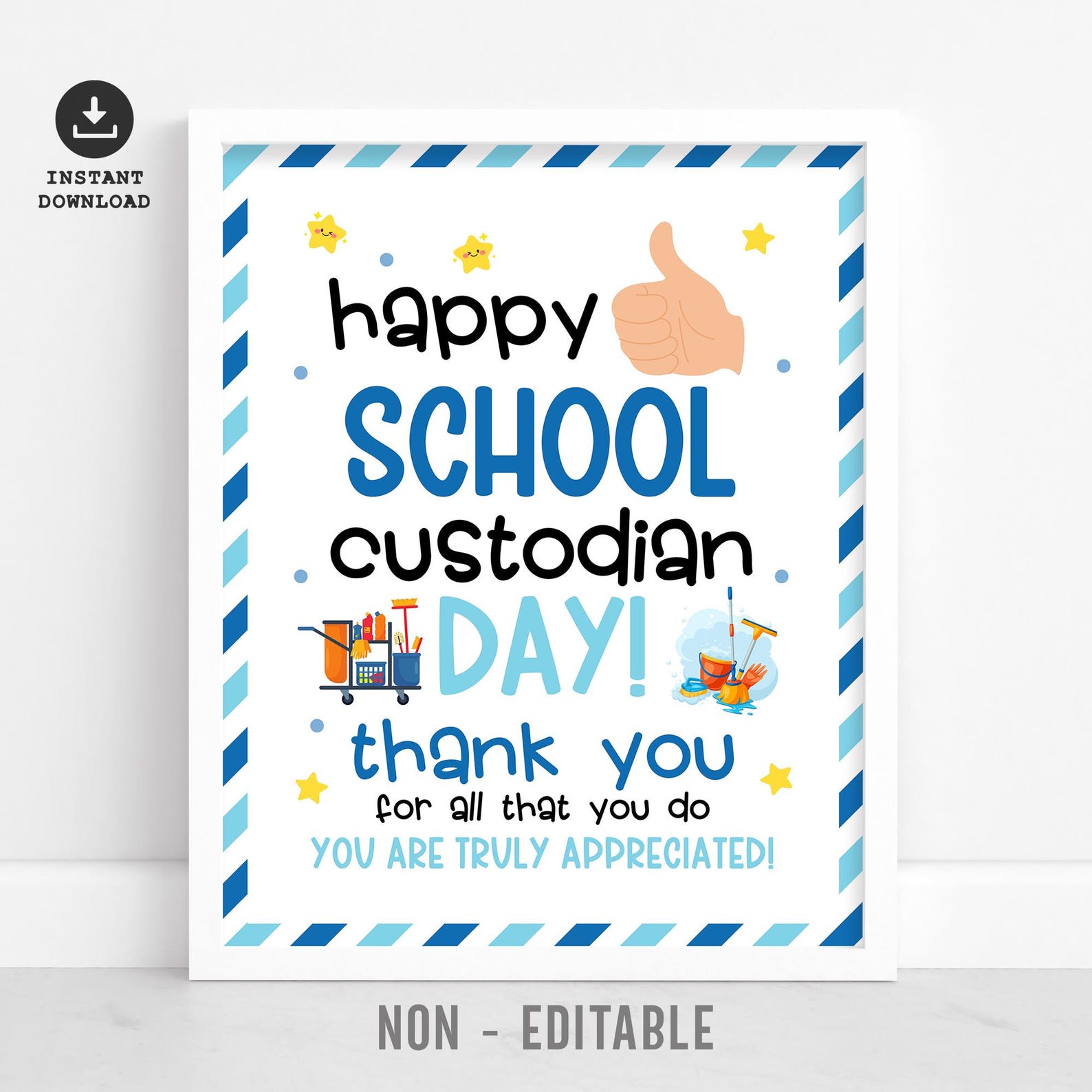 School Custodian & Grounds Appreciation Day Sign Printable - Thank You ...