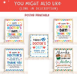 National Doctor's Day Sign Printable, Doctors Day Printable Sign ...