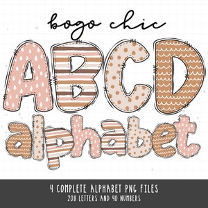 Alphabet Letters Sublimation, Boho Chic Alphabet PNG, Alphabet Letters ...