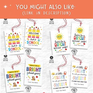 Back to School Tag, Printable First Day of School Gift Tag, Welcome ...