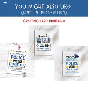 Police Week Card Printable, Happy National Police Week Greeting Card ...