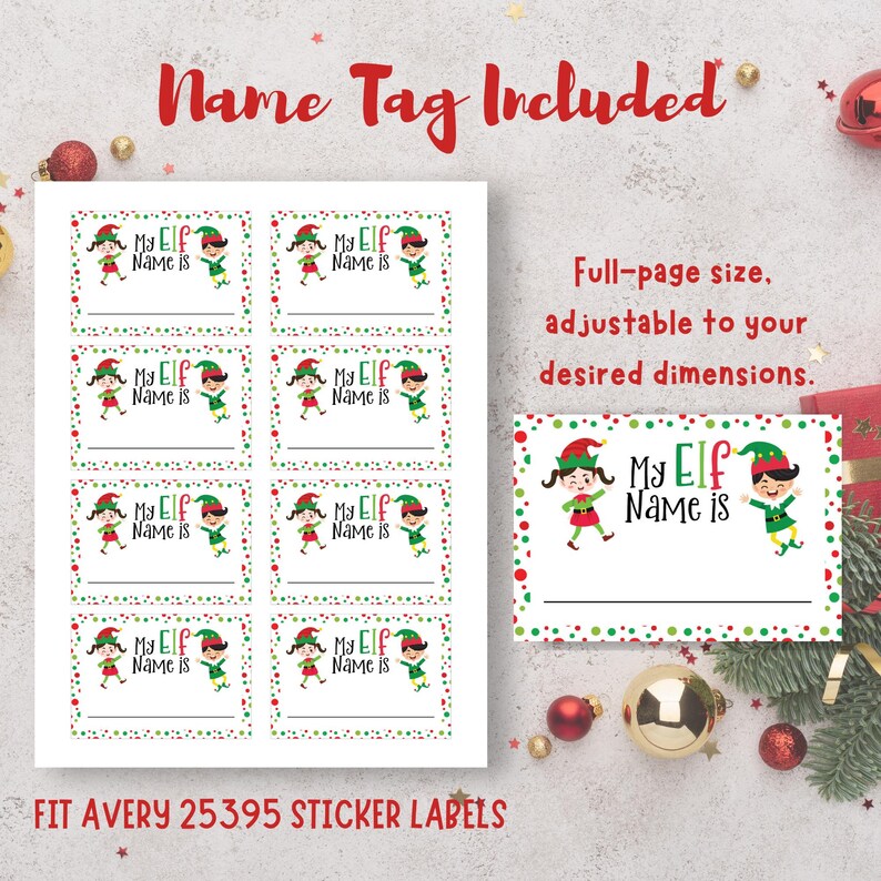 Christmas Party Game, What's Your Elf Name Game, Printable Christmas ...