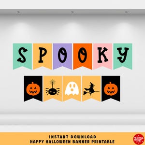 Cute Printable Halloween Banner, Halloween Decor, Halloween Garland ...