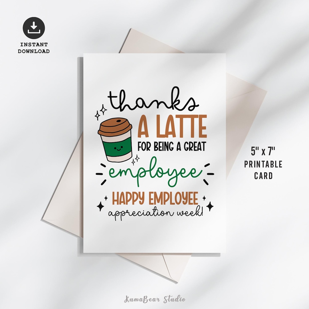 Employee Appreciation Week Card Printable, Employee Appreciation Day ...