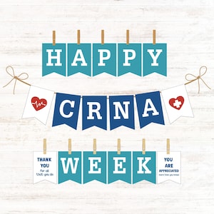 CRNA Week Printable Banner Happy Nurse Anesthetists Appreciation Week ...