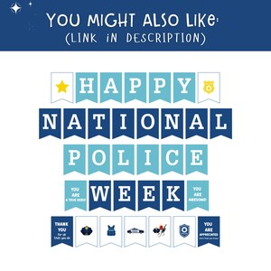 Police Week Banner Printable, Police Appreciation Decor, Thank You ...