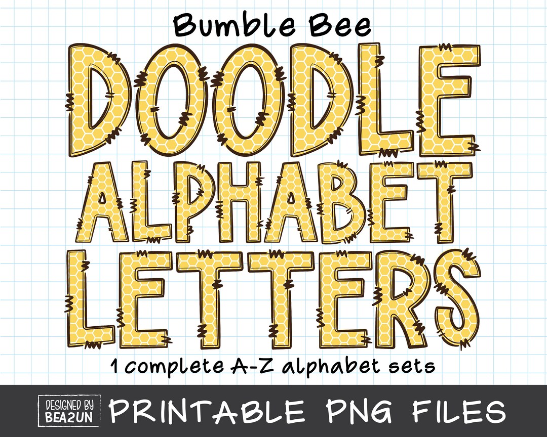 Bee Alphabet PNG, Spring Alphabet Sublimation, Summer Alphabet Letters ...