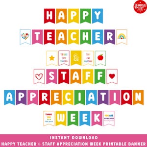 Teacher Appreciation Week Printable Banner, Teacher Week Banner ...