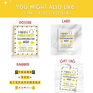 911 Dispatchers Week Sign Printable, Dispatcher Appreciation Week ...