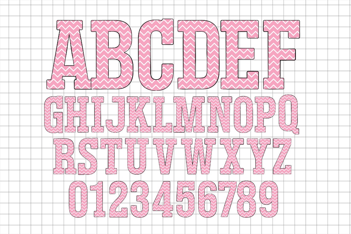 Cute Pink Alphabet PNG Alphabet Sublimation Alphabet Letters - Etsy