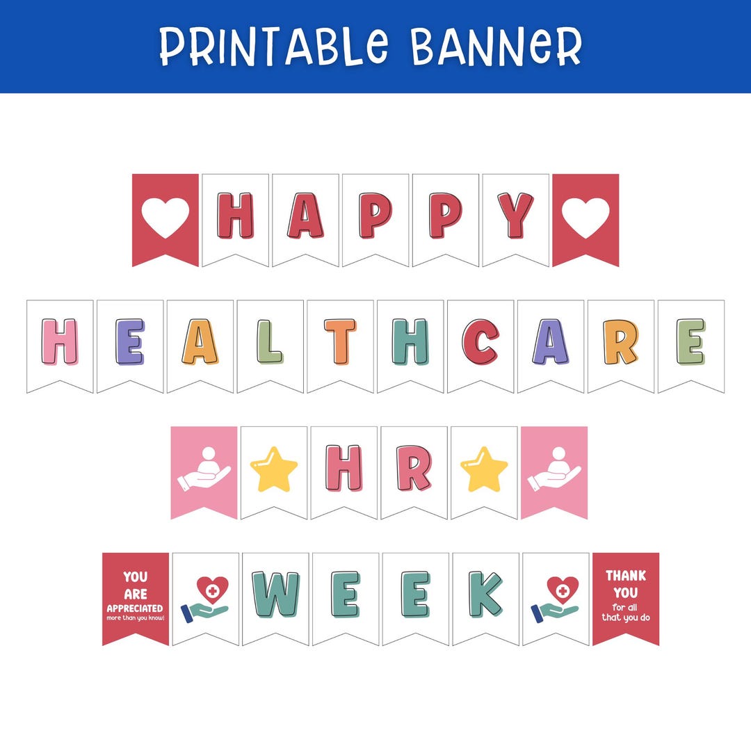Healthcare HR Week Banner Printable, Healthcare Human Resources ...