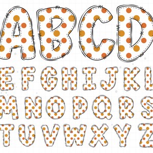 Thanksgiving Alphabet Letters Bundle, Thanksgiving Alphabet PNG Files ...