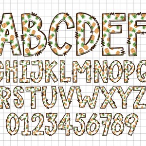 Summer Alphabet PNG, Alphabet Sublimation, Alphabet Letters Bundle ...