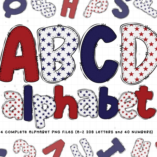 Patriotic Letters - Etsy