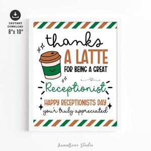 Receptionists Day Sign Printable, Receptionist Day Poster Printable ...